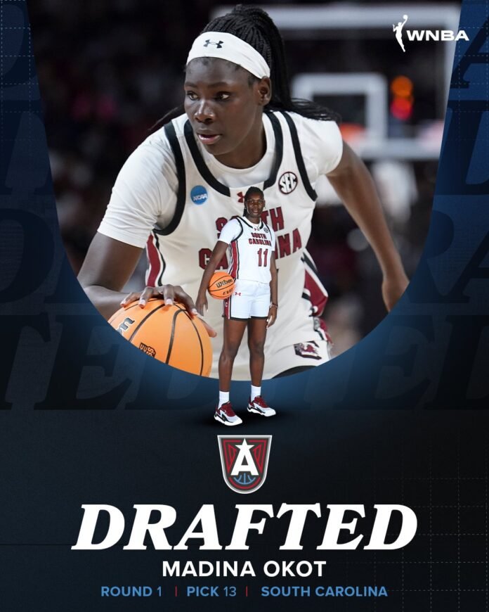 Kenyan basketball star Madina Okot makes WNBA history with Atlanta ...